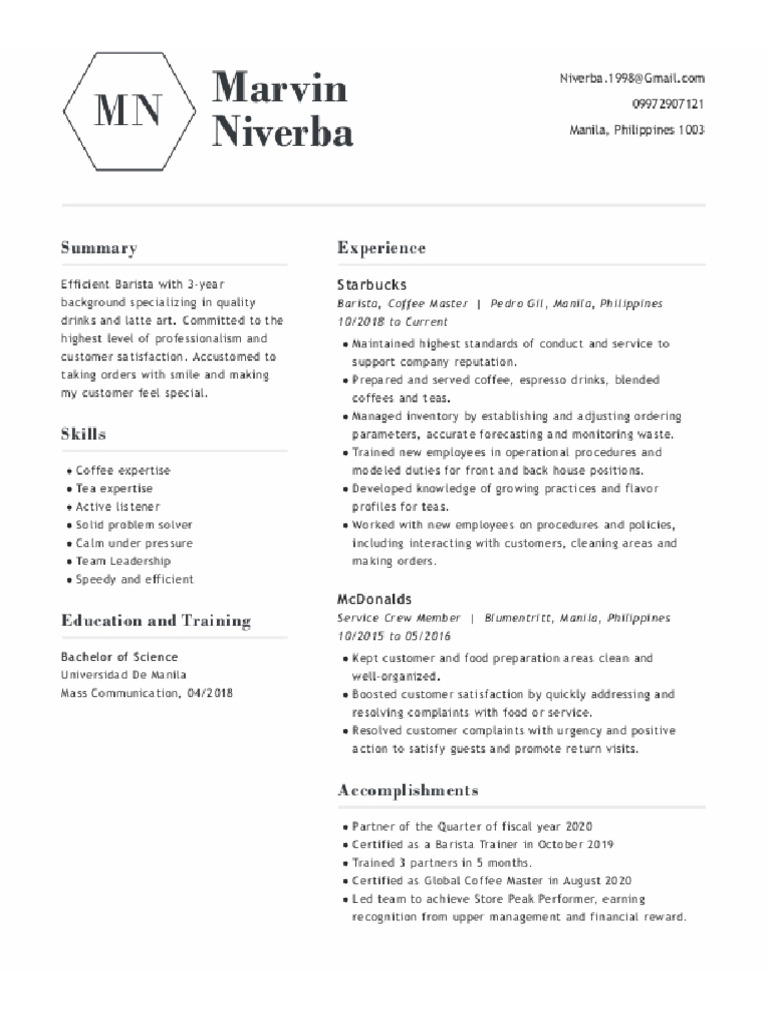 Niverba, Marvin Resume1 | PDF