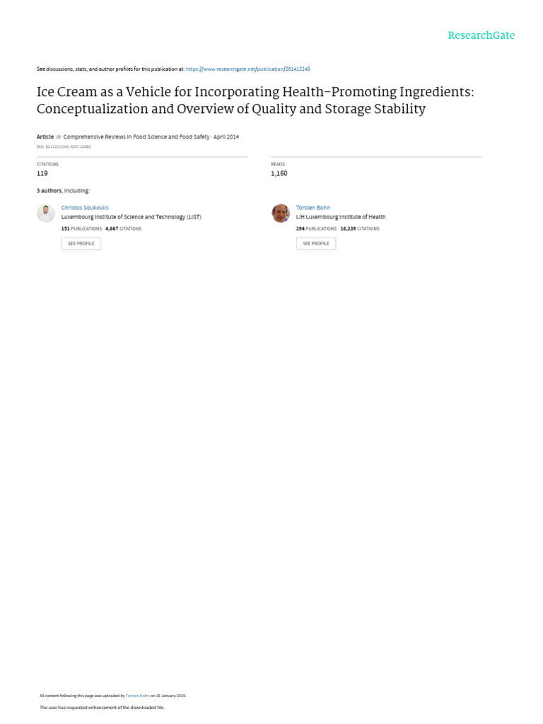 Soukoulis ComprRevFdSciFdSaf 2014 | PDF | Probiotic | Foods