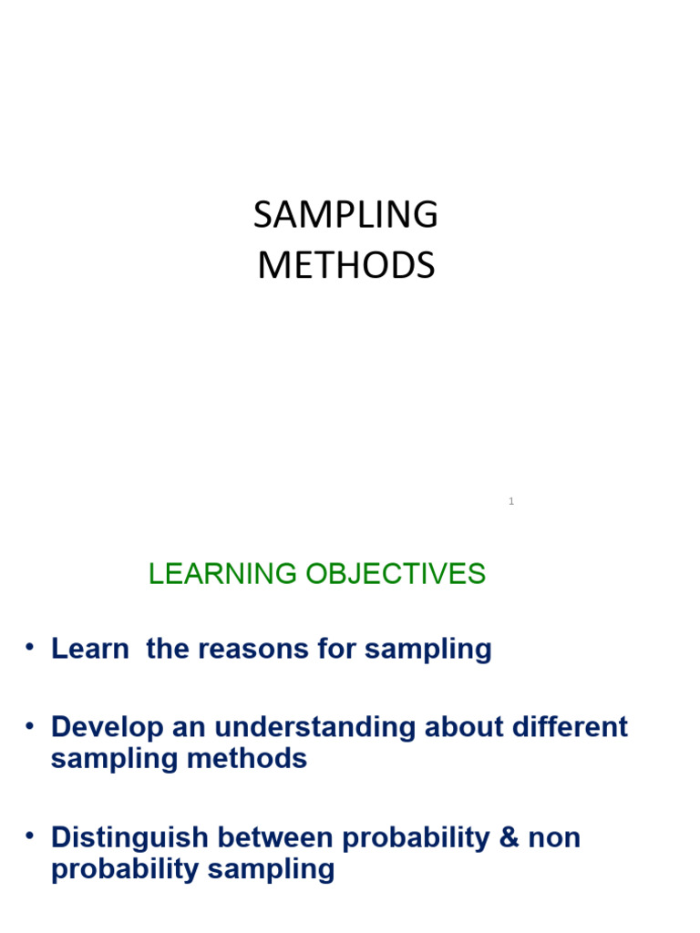 Lecture 11 (Sampling & SIze) | PDF | Sampling (Statistics) | Stratified Sampling