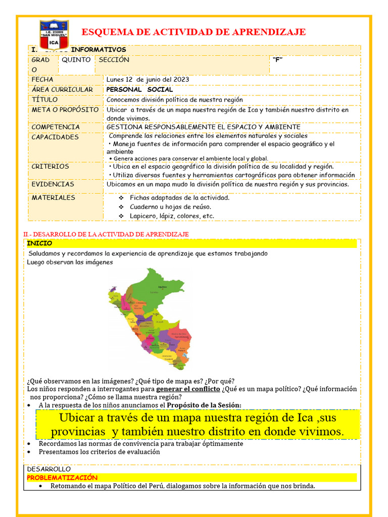 Mapa Político y Distrital de Ica | PDF | Mapa | Cartografía