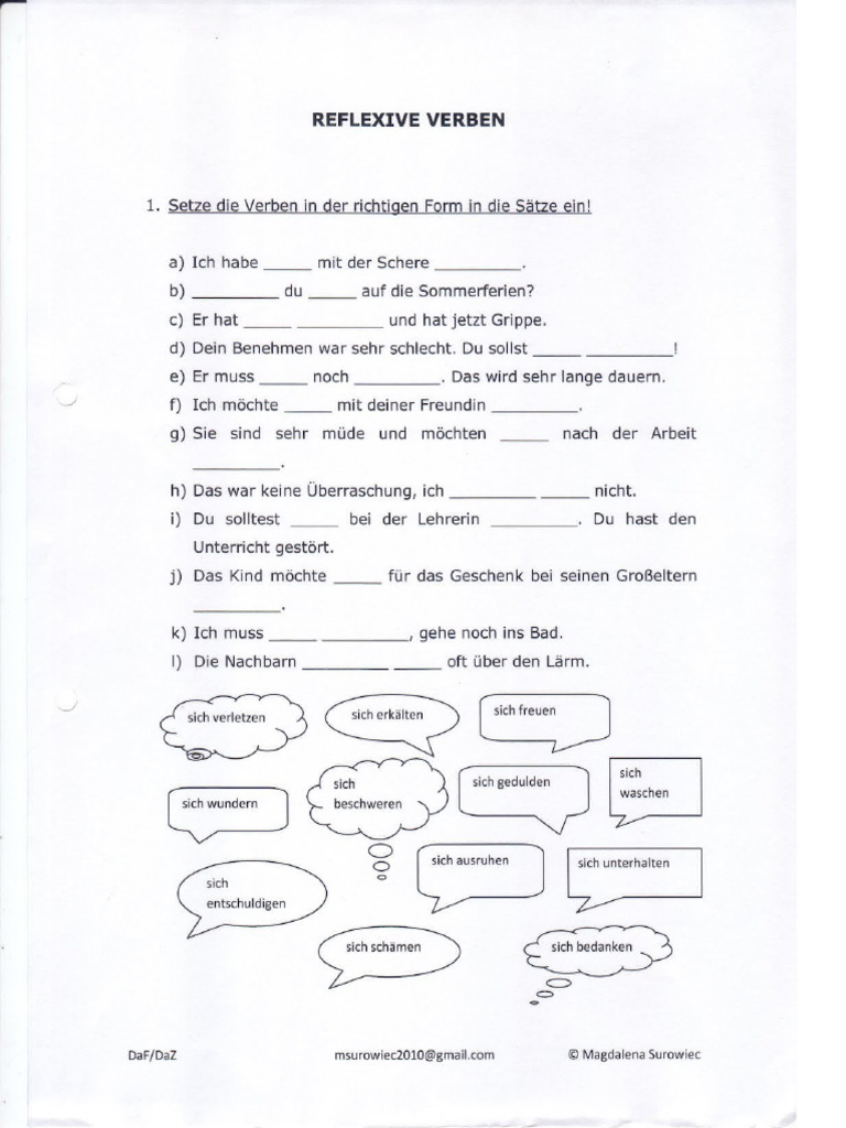 Reflexive Verben | PDF