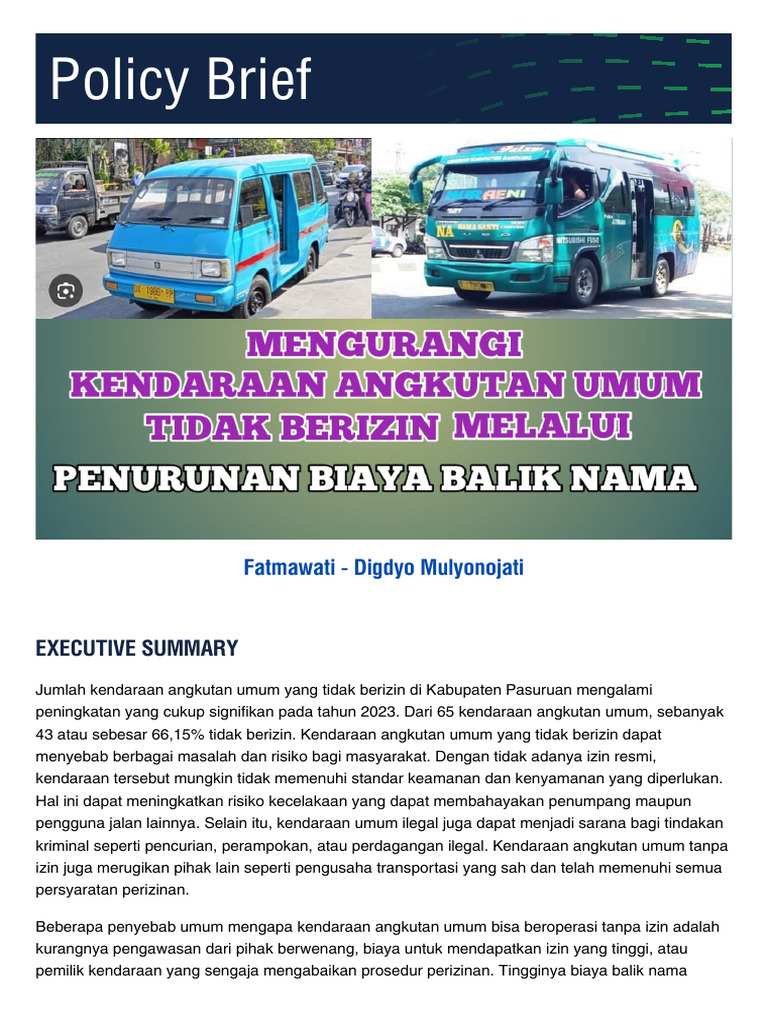 Tugas 3 - Policy Brief | PDF | Pengelolaan Keuangan & Uang