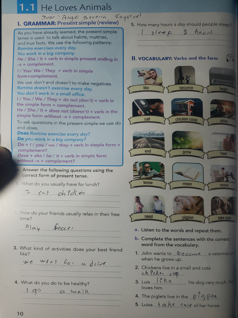 Tarea Inglés | PDF | Verb | Syntax