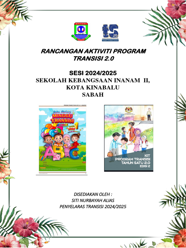 Rancangan Aktiviti Fasa Penyesuaian Program Transisi 2 Sesi 2024 | PDF