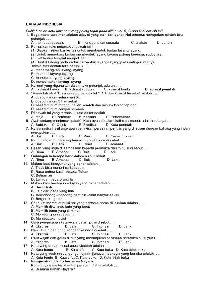 Latihan Soal Bi 22052024 | PDF