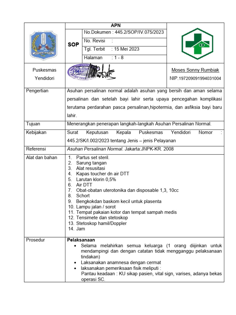 Sop Apn PDF | PDF | Sains & Matematika
