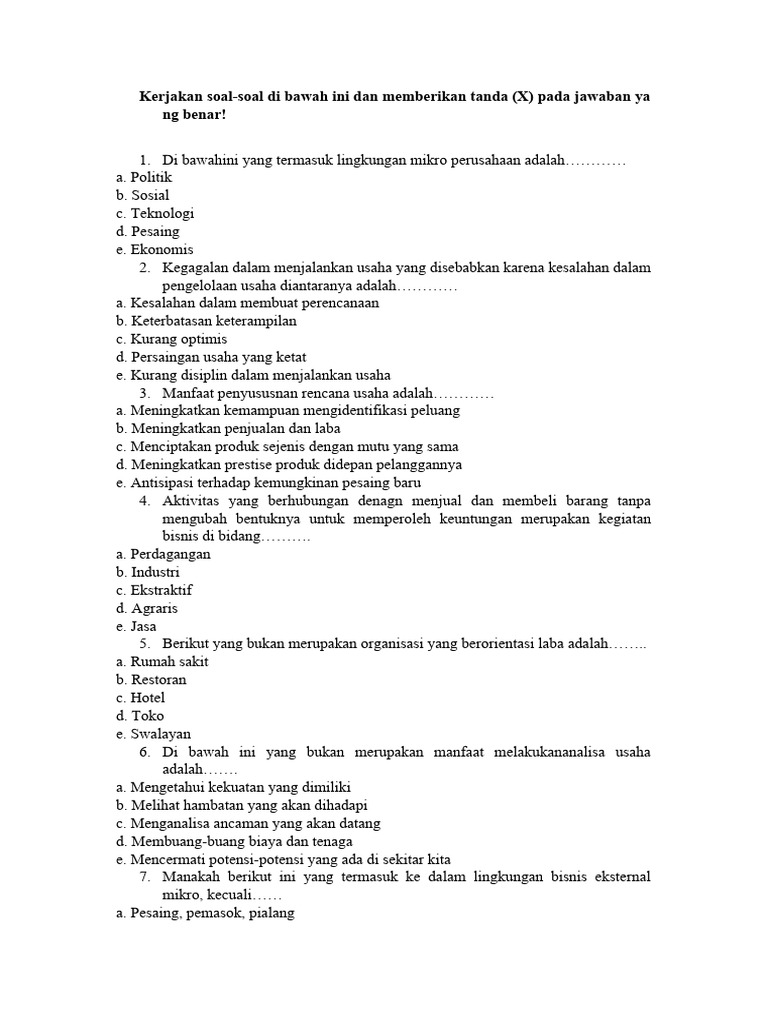 Latihan Soal Bisnis Digital | PDF