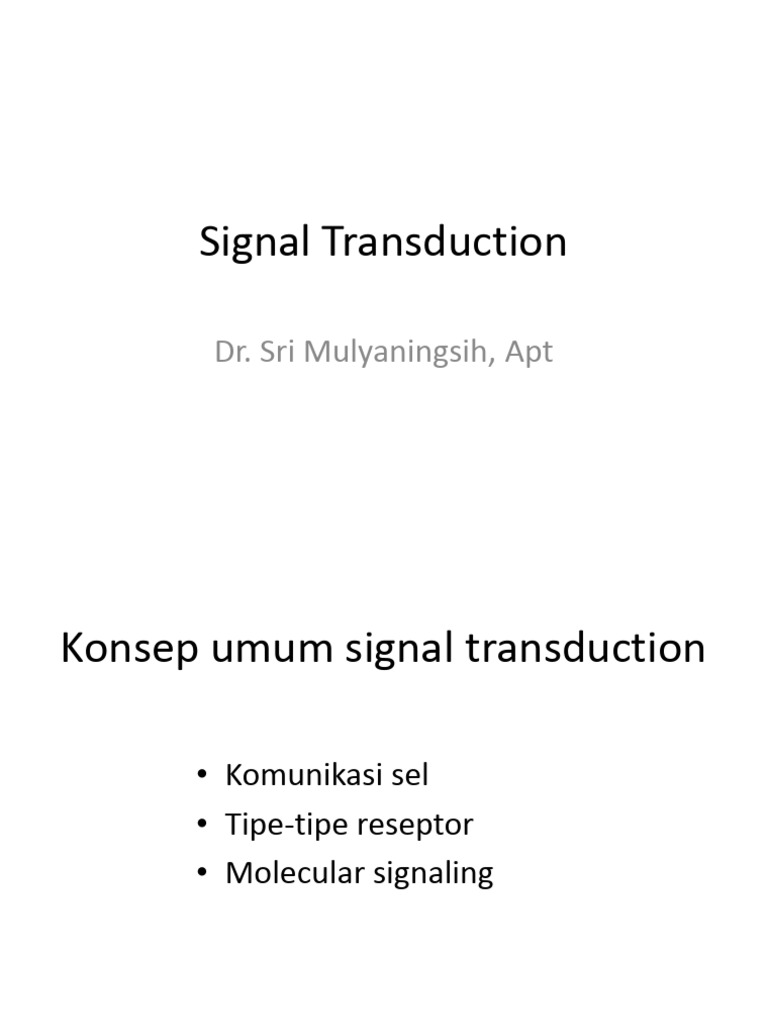 Signal Transduction | PDF