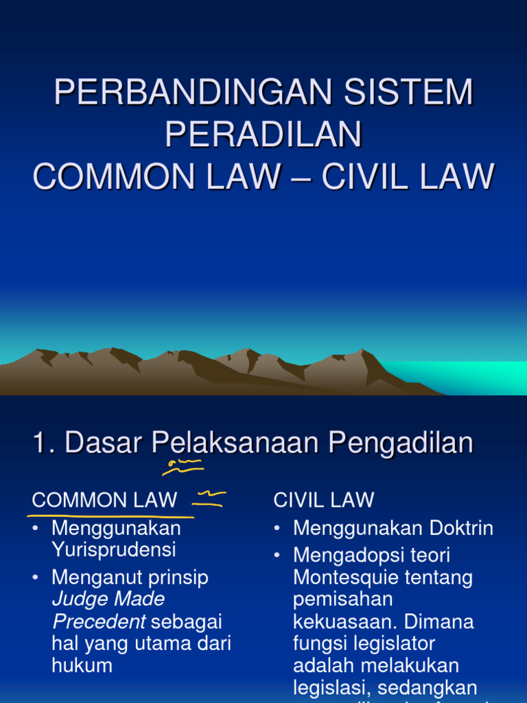 Perbandingan Sistem Peradilan | PDF | Hukum