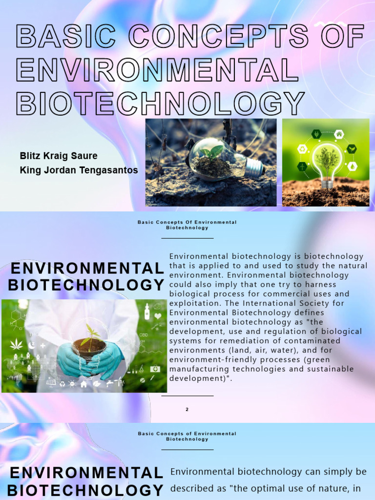 Basic Concepts of Environmental 1 | Download Free PDF | Biotechnology | Sustainability