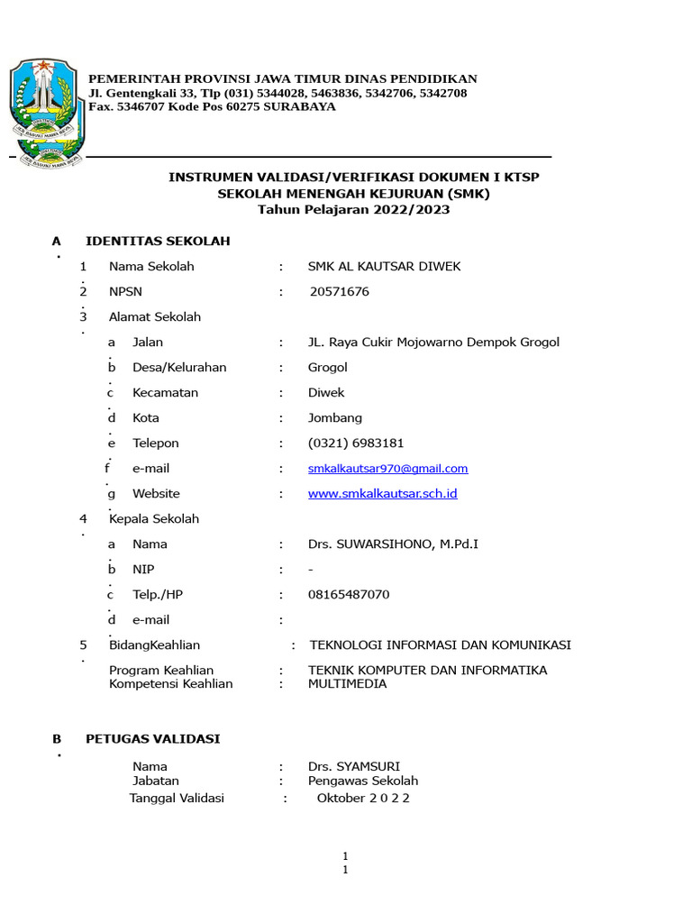Instrumen Verval MM 2022 | PDF