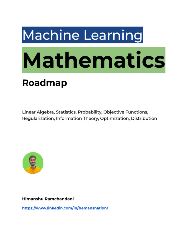 Math For ML | PDF | Statistics | Statistical Inference