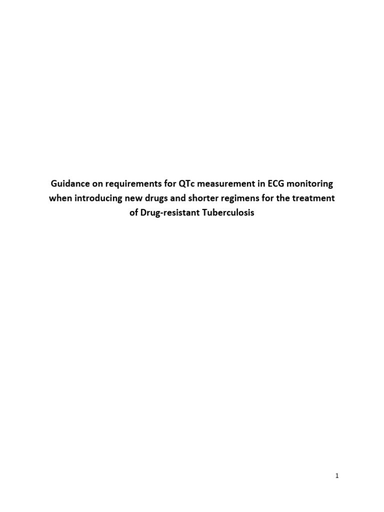QTc Measurement Guidance for DR-TB | PDF | Heart Rate | Medical Specialties