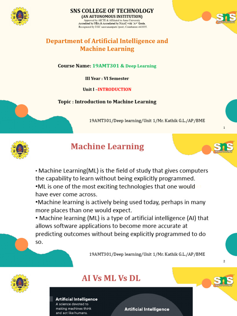 Intro to Machine Learning Course | PDF | Machine Learning | Deep Learning