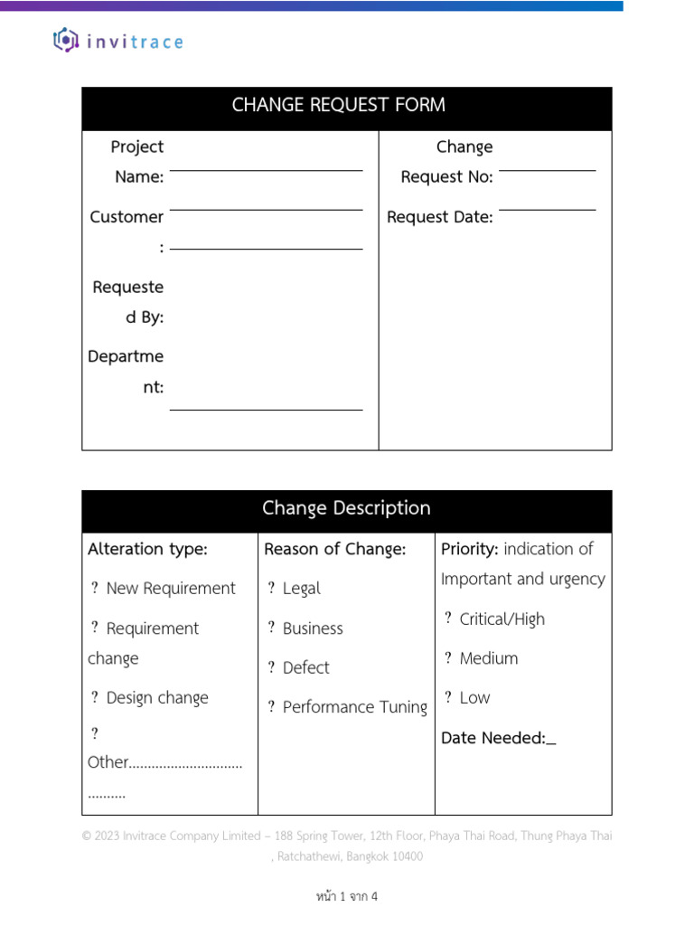 Change-Request-Template (1) | Download Free PDF | Computing