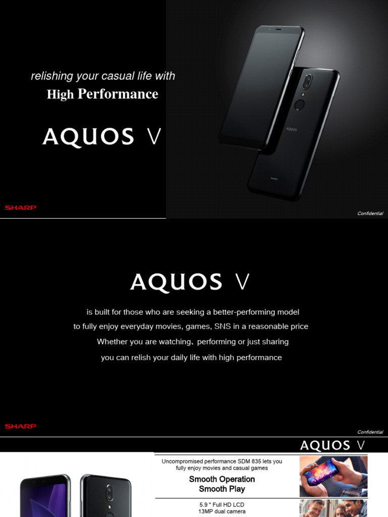Sharp Aquos V | PDF | Smartphone | Film And Video Technology