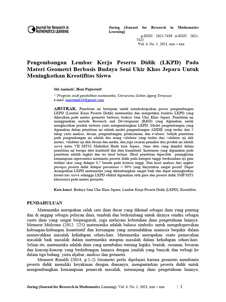 Template Jurnal JURING | PDF