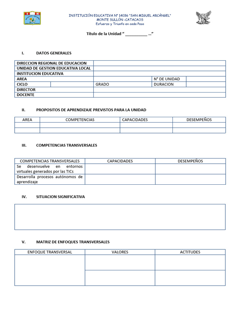 Unidad de Aprendizaje 2024 Ok | PDF | Evaluación | Aprendizaje
