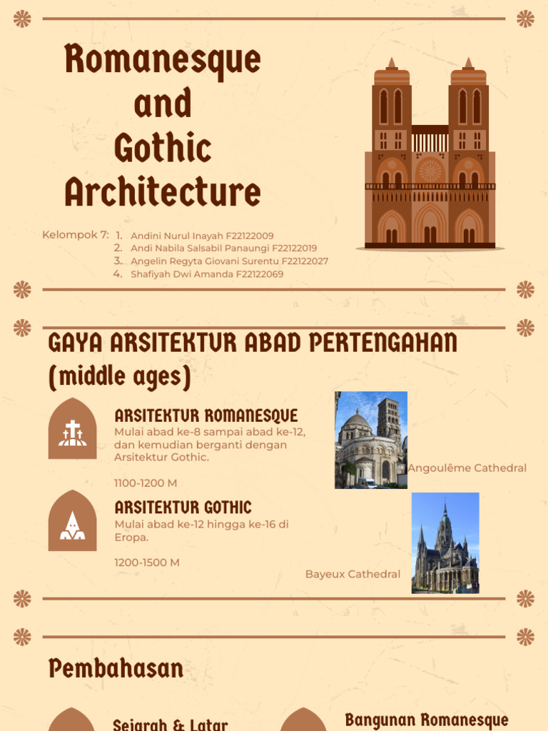 Romanesque and - Gothic Architecture | PDF | Seni