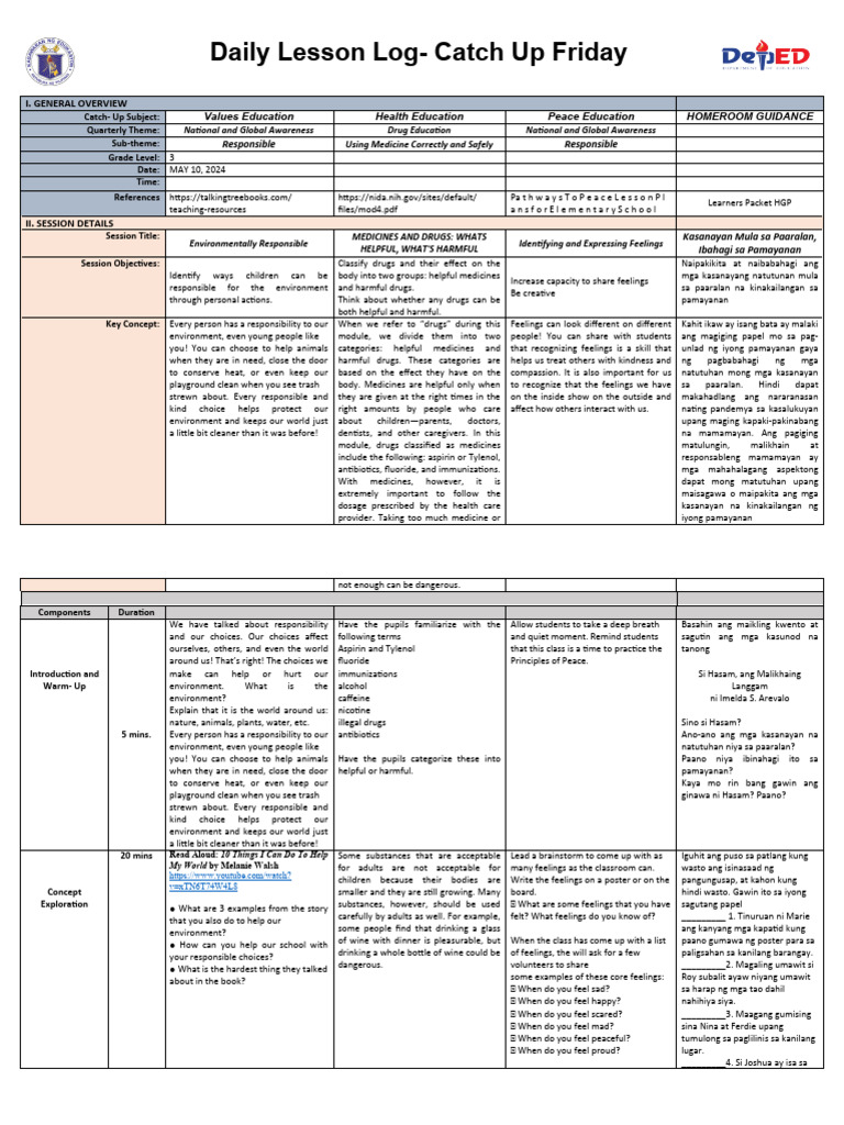 Health Peace Values HGP 5 | PDF | Drugs | Medicine