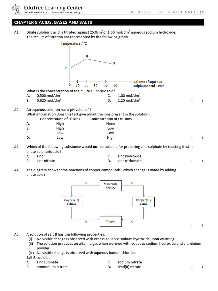 Acids, Bases, and Salts: Key Concepts | PDF | Acid | Hydroxide