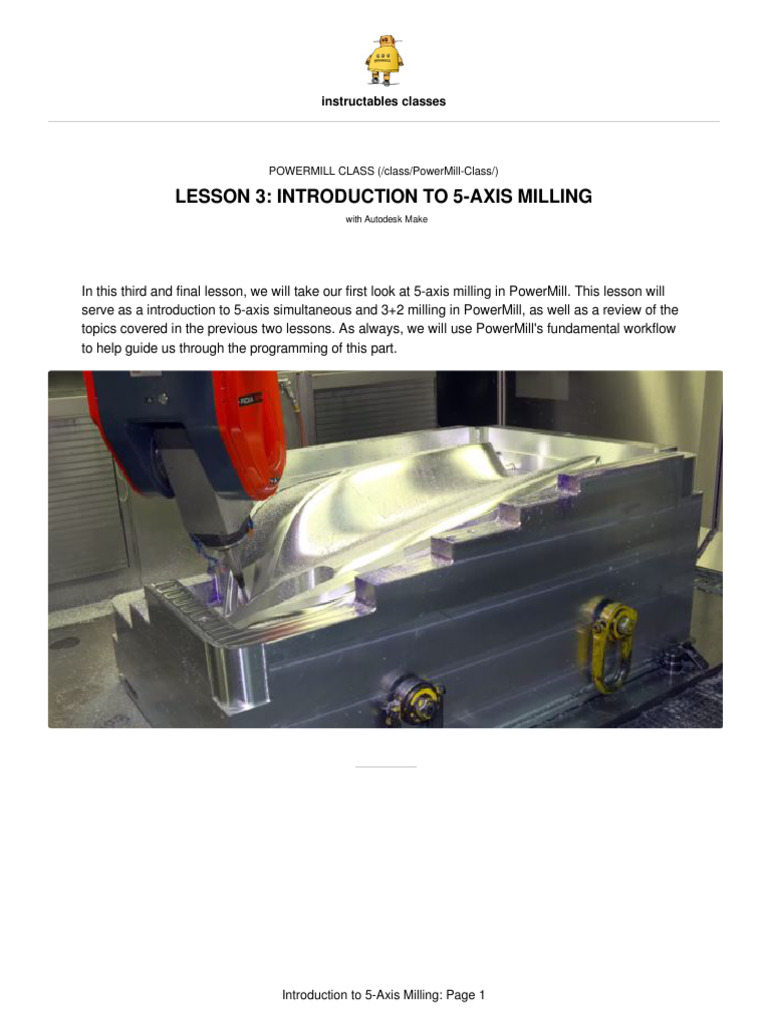Introduction To 5 Axis Milling | PDF | Machine Tool | Tools