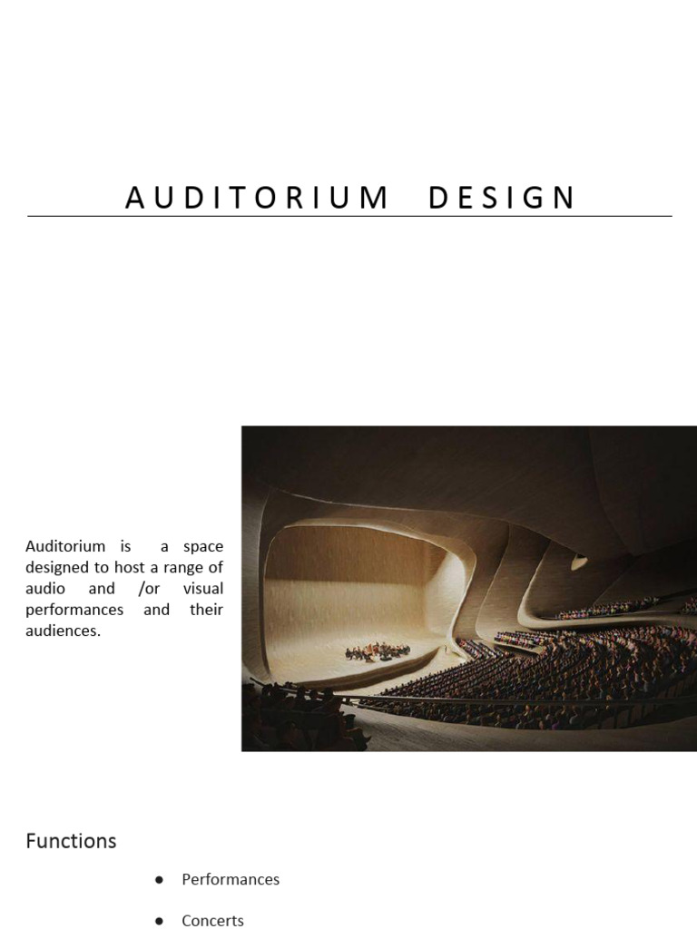 Auditorium Presentation | Download Free PDF | Performing Arts | Theatre