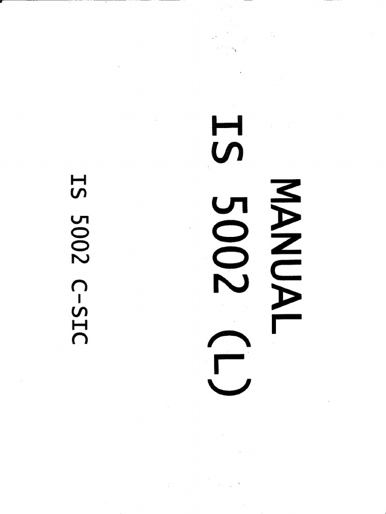 IS5002 - Manual | PDF