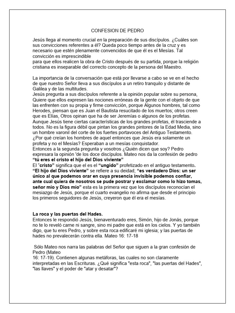 Investigacion de La Confesion de Pedro y El Ades - 123014 | Descargar ...