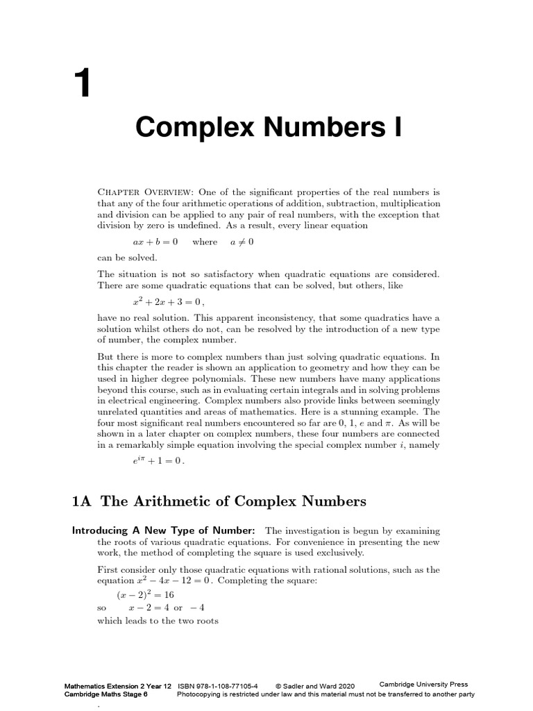Understanding Complex Numbers Basics | PDF | Quadratic Equation | Numbers