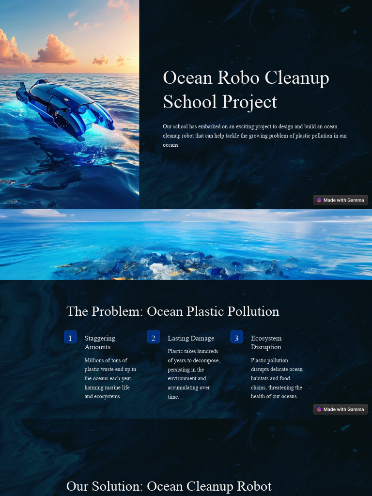 Ocean Cleanup Robot School Project | PDF | Waste | Oceans