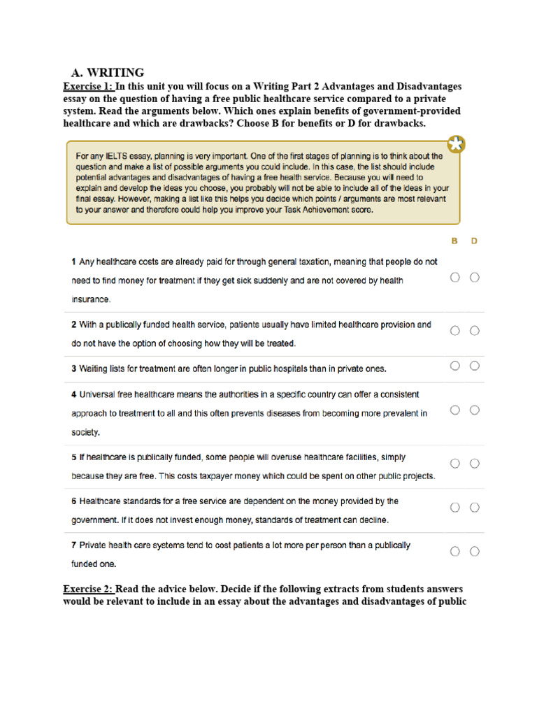 Writing - Unit Two | Download Free PDF | Ageing | Health Care