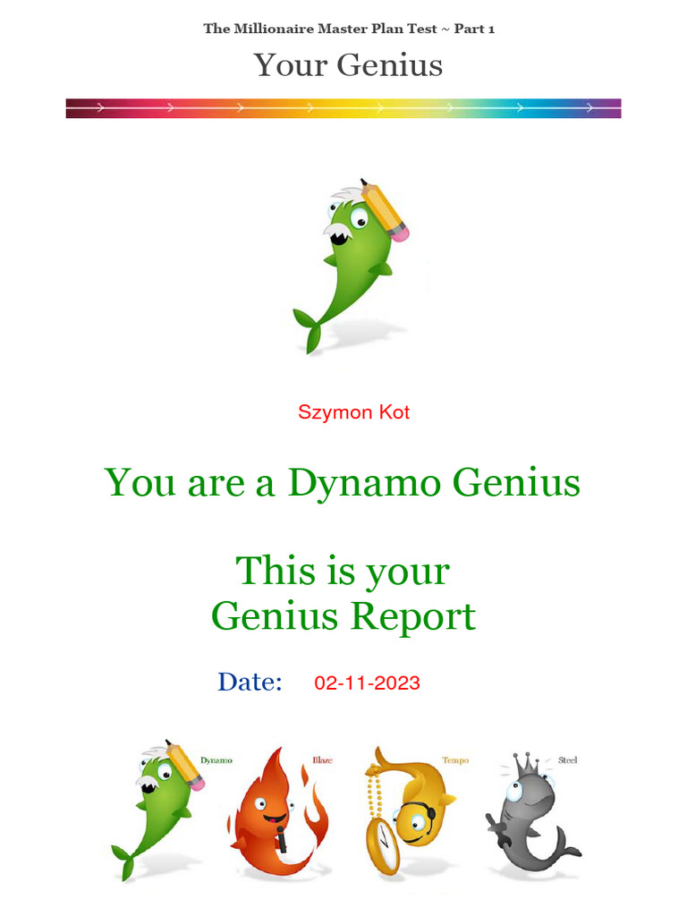 MMP Genius Report - Dynamo | PDF | Visual Perception | Thought
