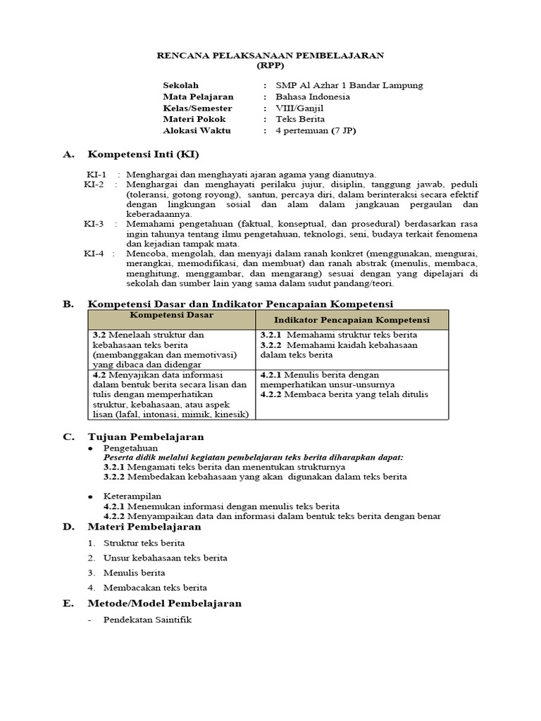 RPP 3.2 Dan 4.2 | PDF | Karier & Perkembangan