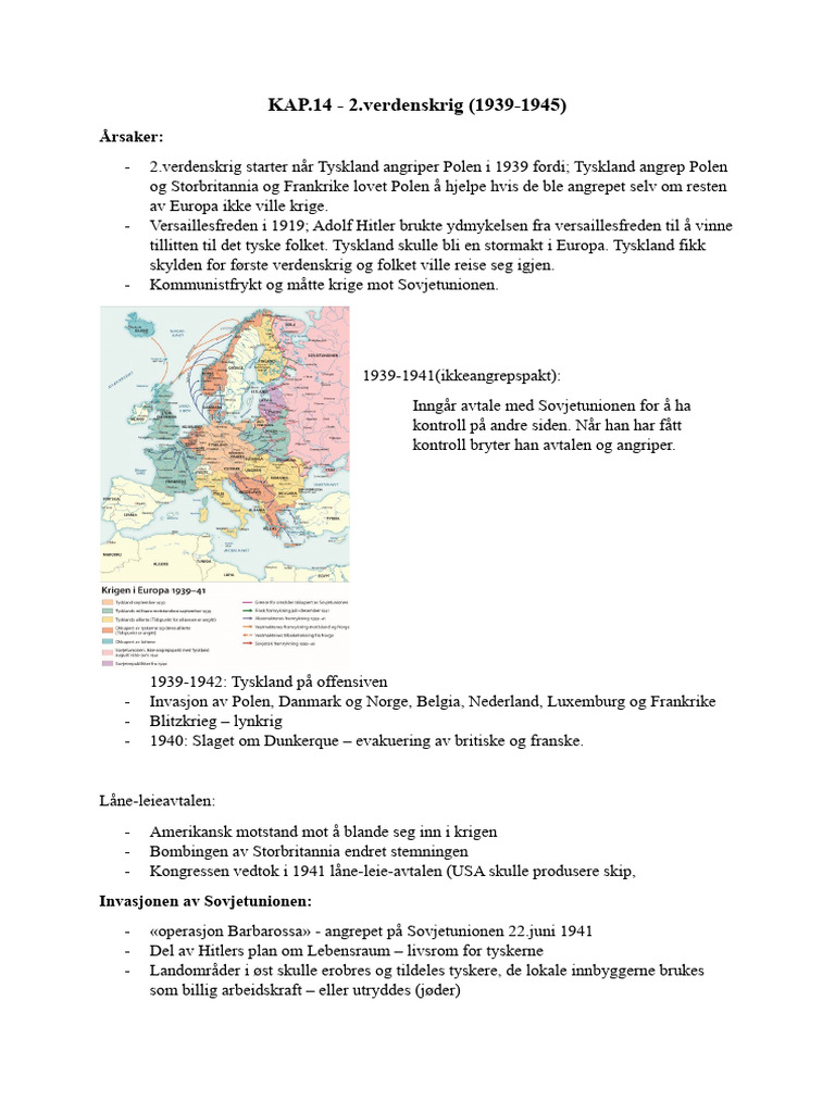 Andre Verdenskrig Kap.14 | PDF