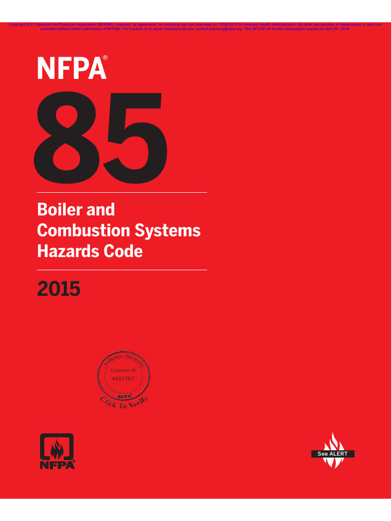 Va242-17-Q-1106-004 - Nfpa 85 2015 | PDF
