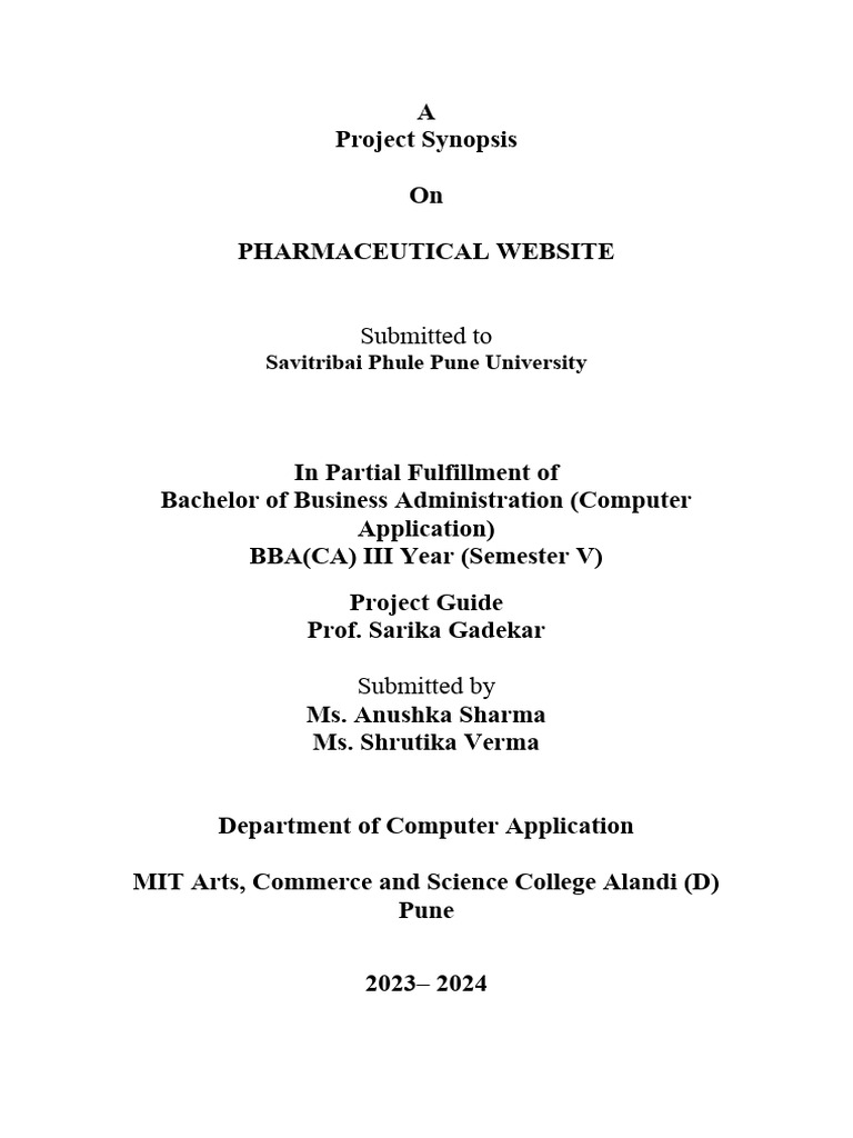 Synop Final | PDF | Php | World Wide Web