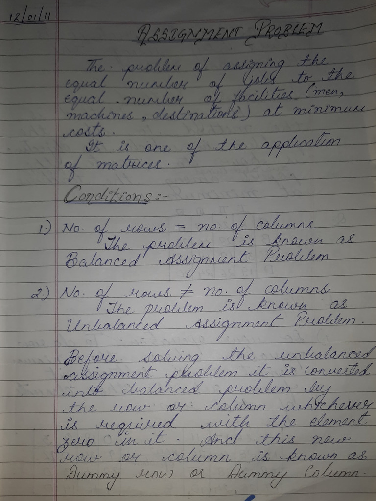 Assignment Problem | PDF | Science & Mathematics