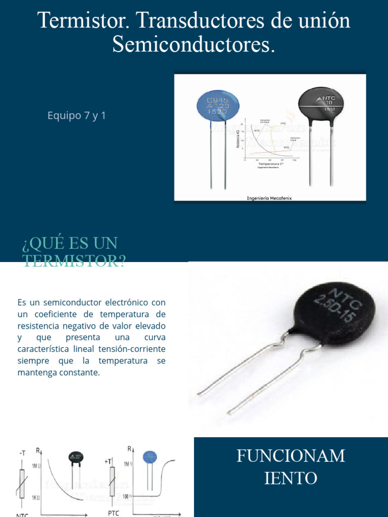 Termistor. Transductores de Unión Semiconductores. | PDF ...