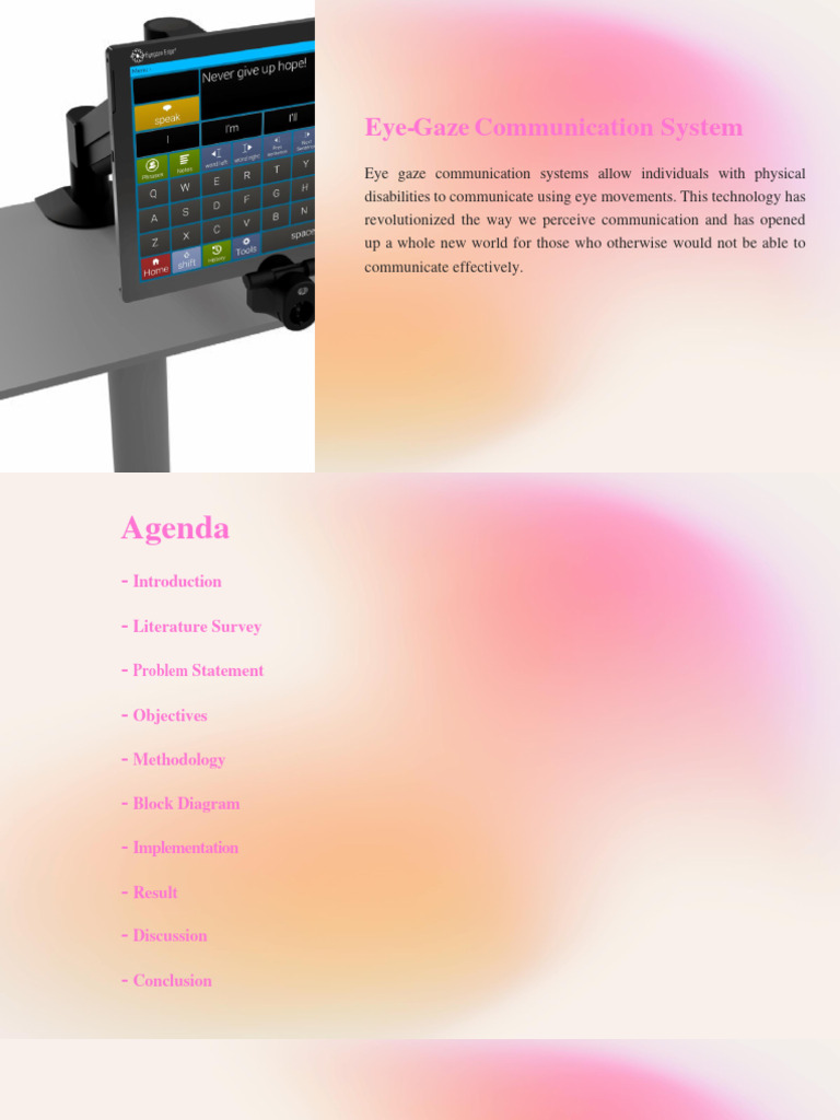 Eye-Gaze-Communication-System PPT final | PDF | Communication | System