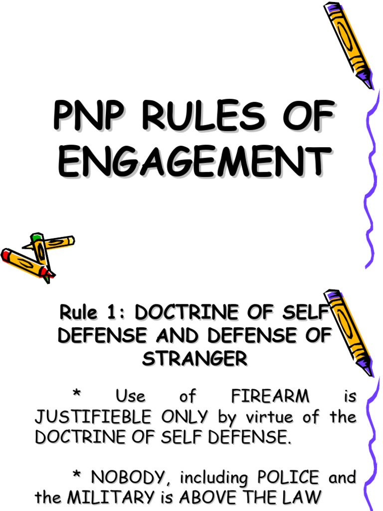 PNP Rules of Engagement | PDF | Social Science | Law