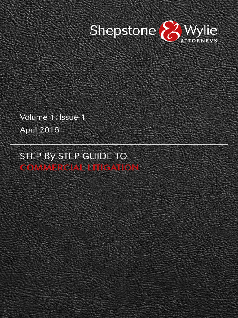 SW Step by Step Guide To Commercial Litigation 1 | PDF | Alternative ...