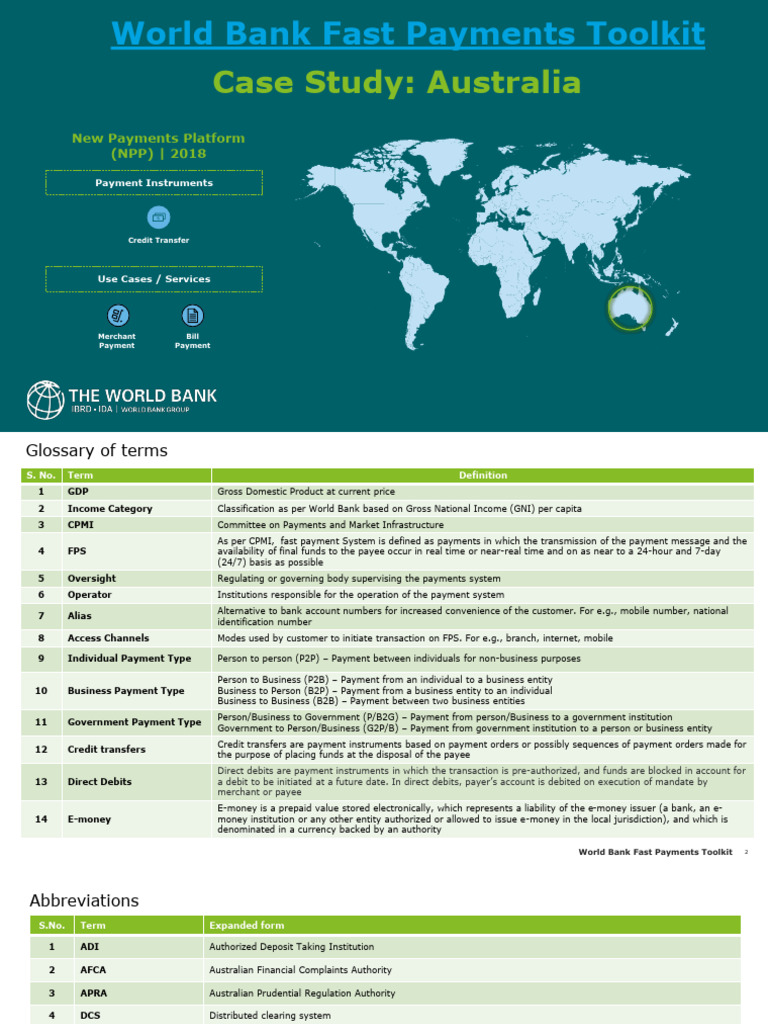 World_Bank_FPS_Australia_NPP_Case_Study | PDF | Payments | Payment System