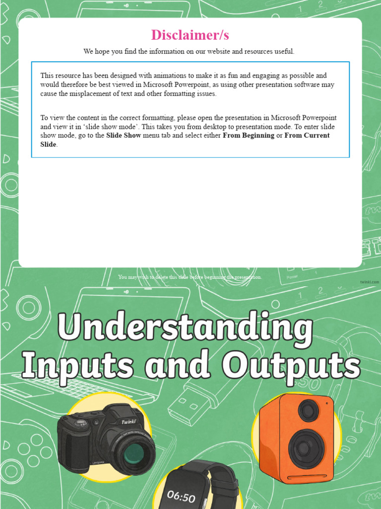 T2 I 120 Understanding Computer Inputs And Outputs Powerpoint Ver 5 Pdf Input Output