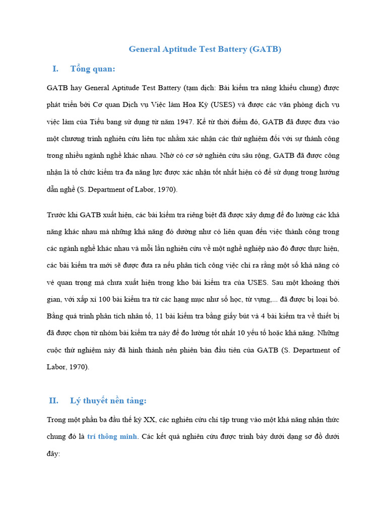 GATB (General Aptitude Test Battery) | PDF