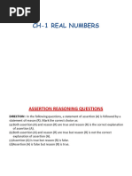 Assertion Reasoning Questions Part-1 | PDF | Mathematics | Number Theory