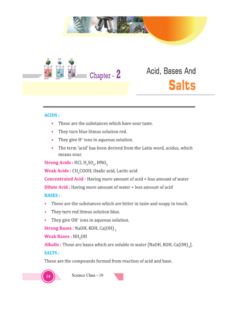 Acid Bases and Salts Notes | PDF | Sodium Hydroxide | Ph