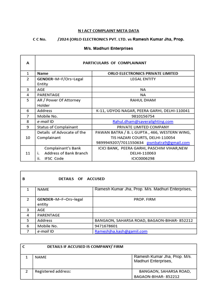 Meta Form | PDF | Cheque | Banks
