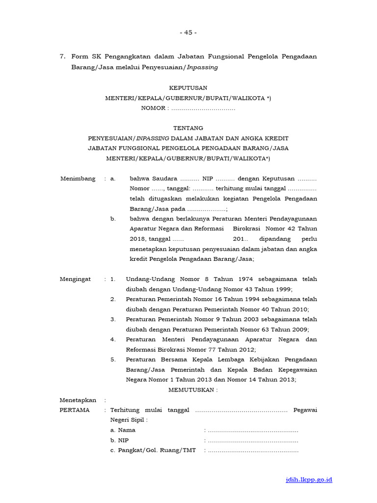 7 Format-SK-Inpassing-JF-PPBJ | PDF