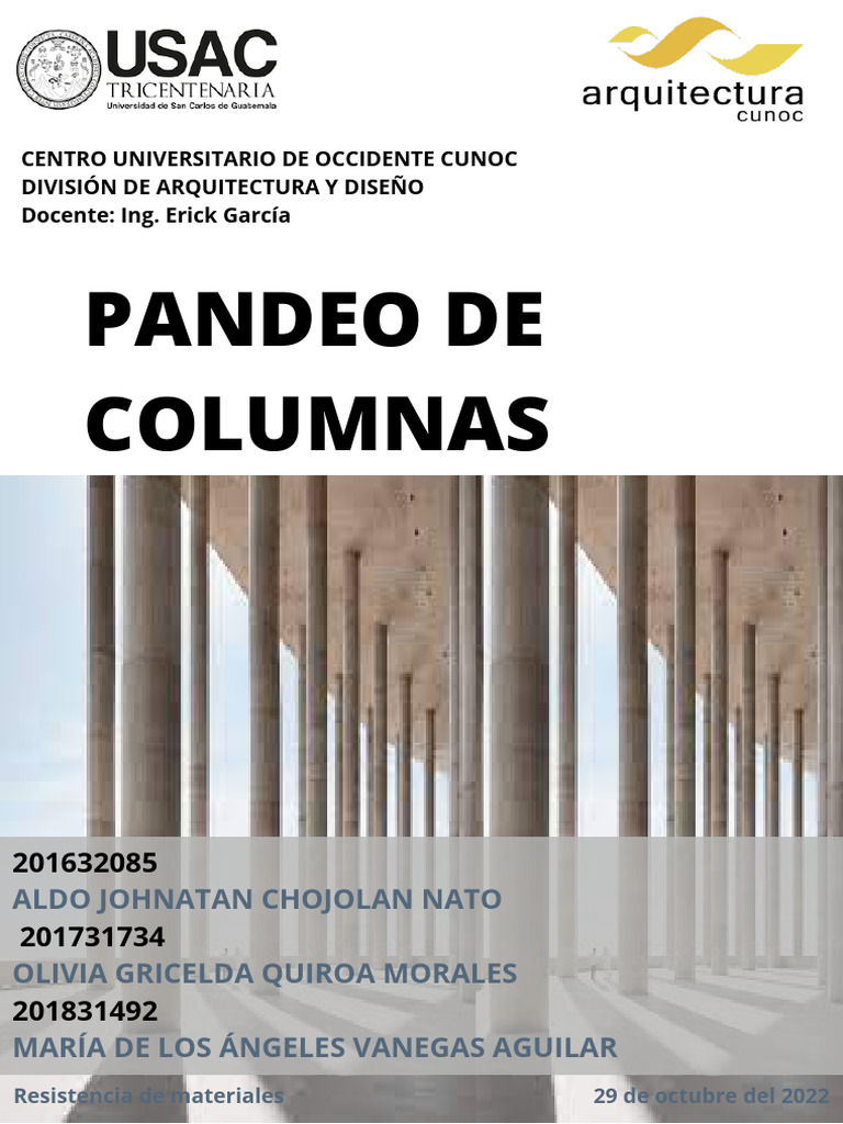 Pandeo de Columnas | Descargar gratis PDF | Columna